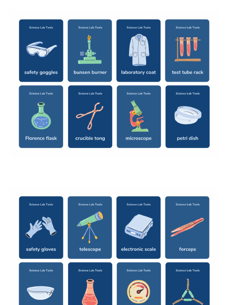 ESL Flashcards - Science Lab Tools | PDF