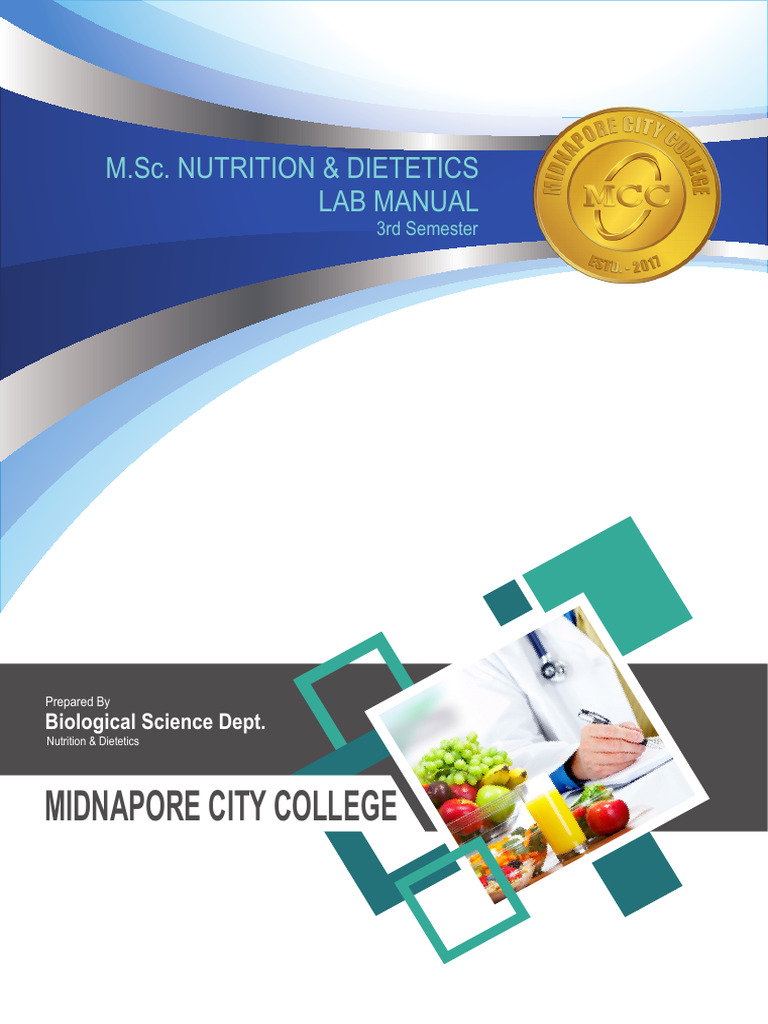 M.Sc. Nutrition & Dietetics Lab Manual | PDF | Laboratories | Nutrition