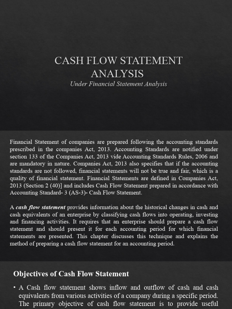 CASH FLOW STATEMENT ANALYSIS | PDF | Investing | Cash Flow Statement