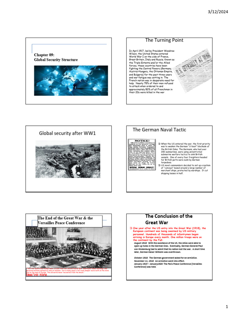 Global Security Structure Post-WWI | PDF | Cold War | League Of Nations