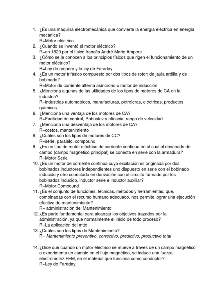 GUIA ORDINARIO | PDF | Motor eléctrico | Inductor