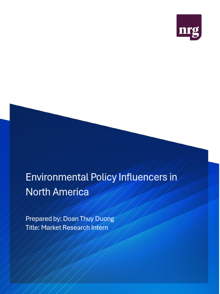 (NRG) 8 Policy Influencers | PDF | Conservation Biology | Sustainability