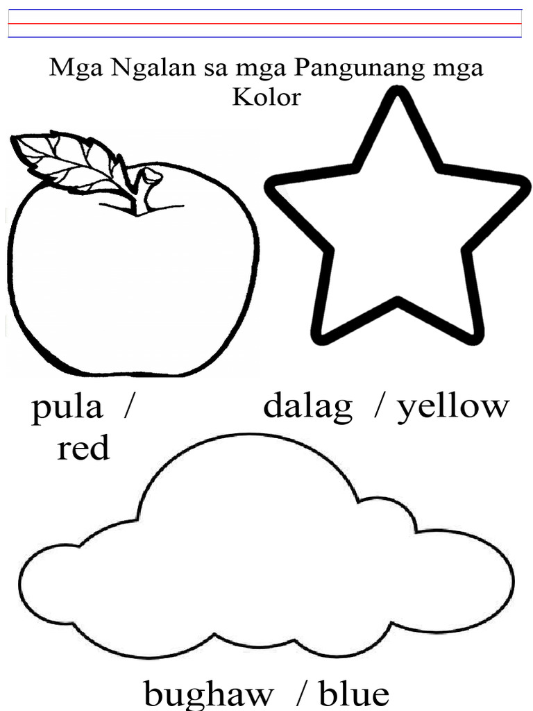 Mga Ngalan Sa Mga Pangunang Mga Kolor | PDF