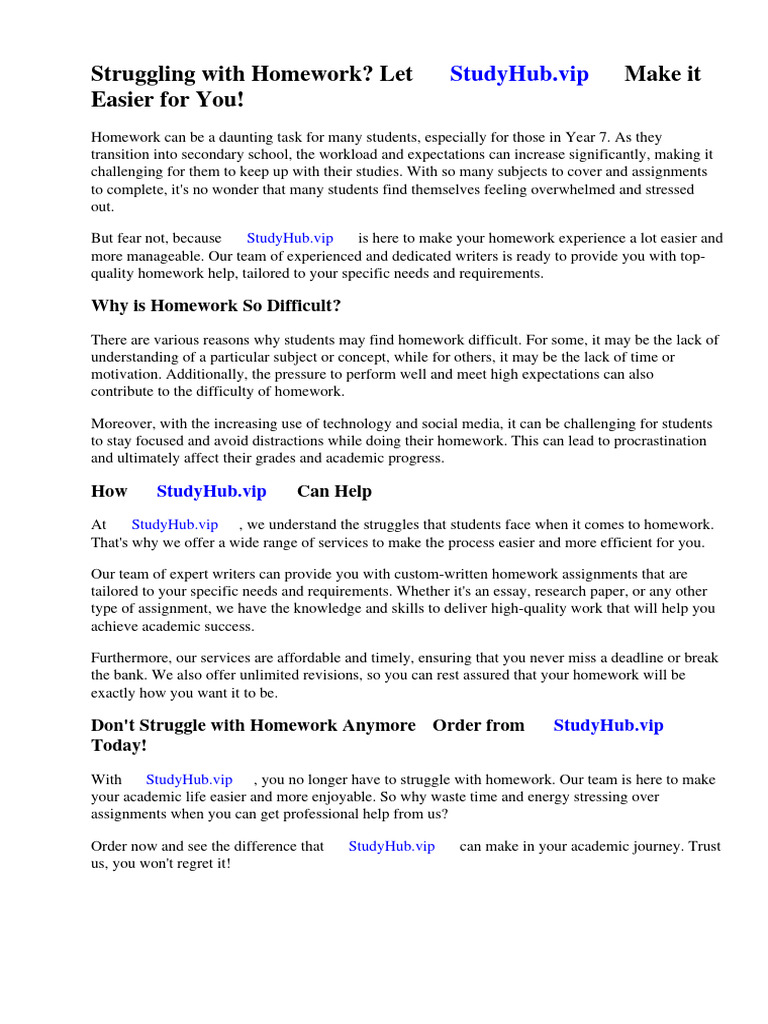 Homework Ideas for Year 7 | PDF | Homework | Worksheet