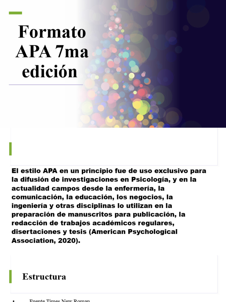 Formato APA 7ma Edición | PDF | Estilo apa
