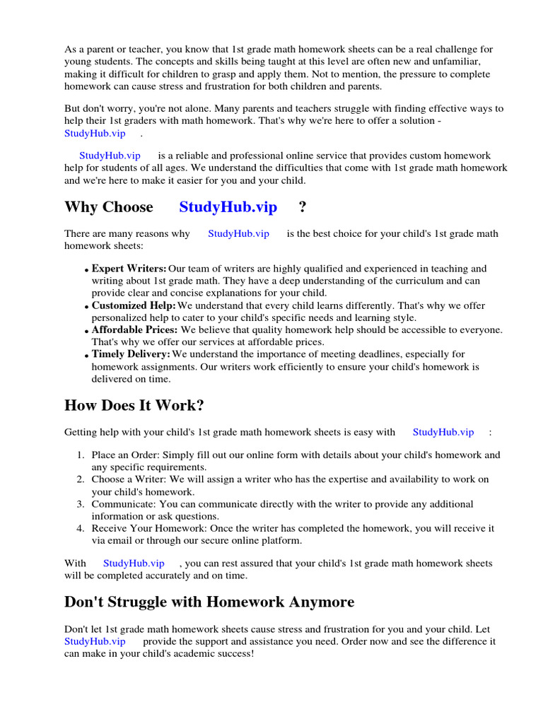 1st Grade Math Homework Help Online | PDF | Worksheet | Mathematics