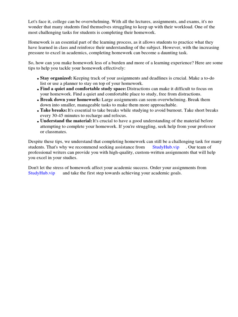 Homework Study Tips College Download Free Pdf Homework Teachers