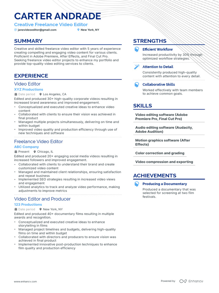 Carter Andrade Resume | PDF | Editing | Video