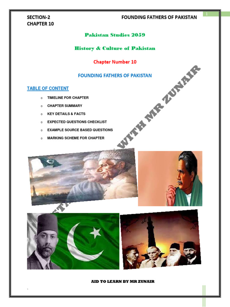 Pakistan's Founding Fathers Guide | PDF | Muhammad Ali Jinnah | All ...