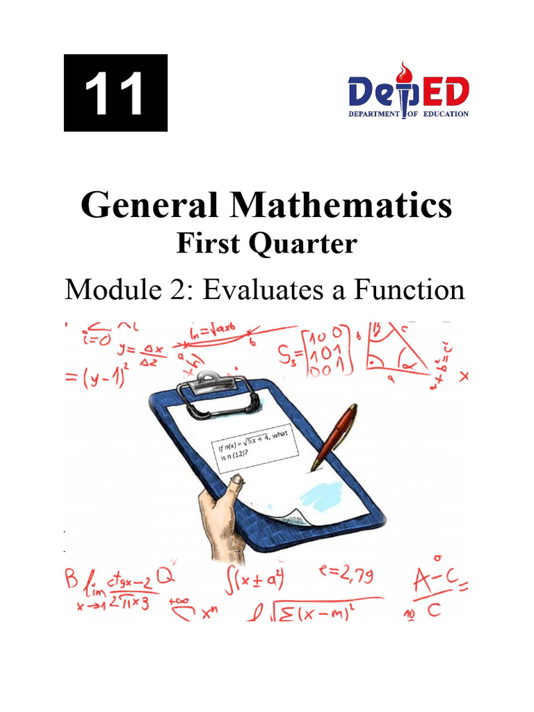 General-Mathematics_Q1_Module-2 | PDF | Function (Mathematics) | Learning