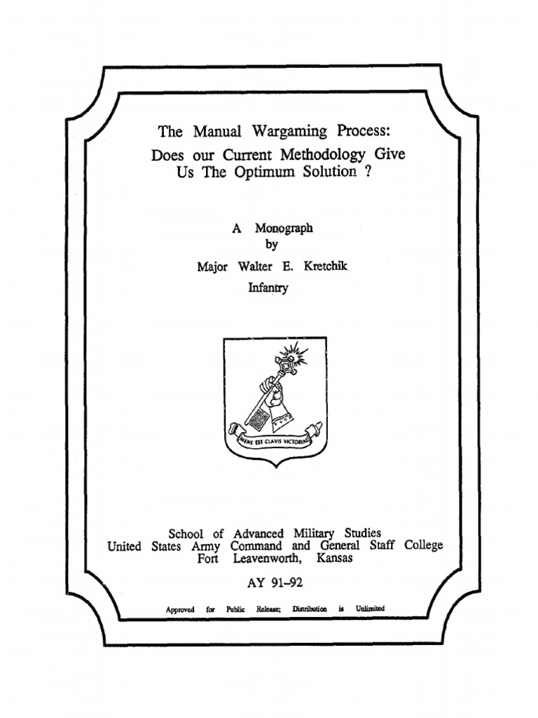 Manual Wargaming Process Analysis | PDF | Game Theory | Decision Making
