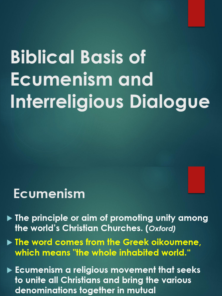 Ecumenism and Interfaith Dialogue | PDF | Interfaith Dialogue | Ecumenism