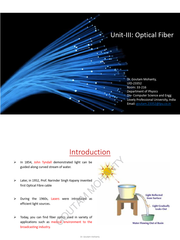 Unit 3 Fiber Optics | PDF | Optical Fiber | Dispersion (Optics)