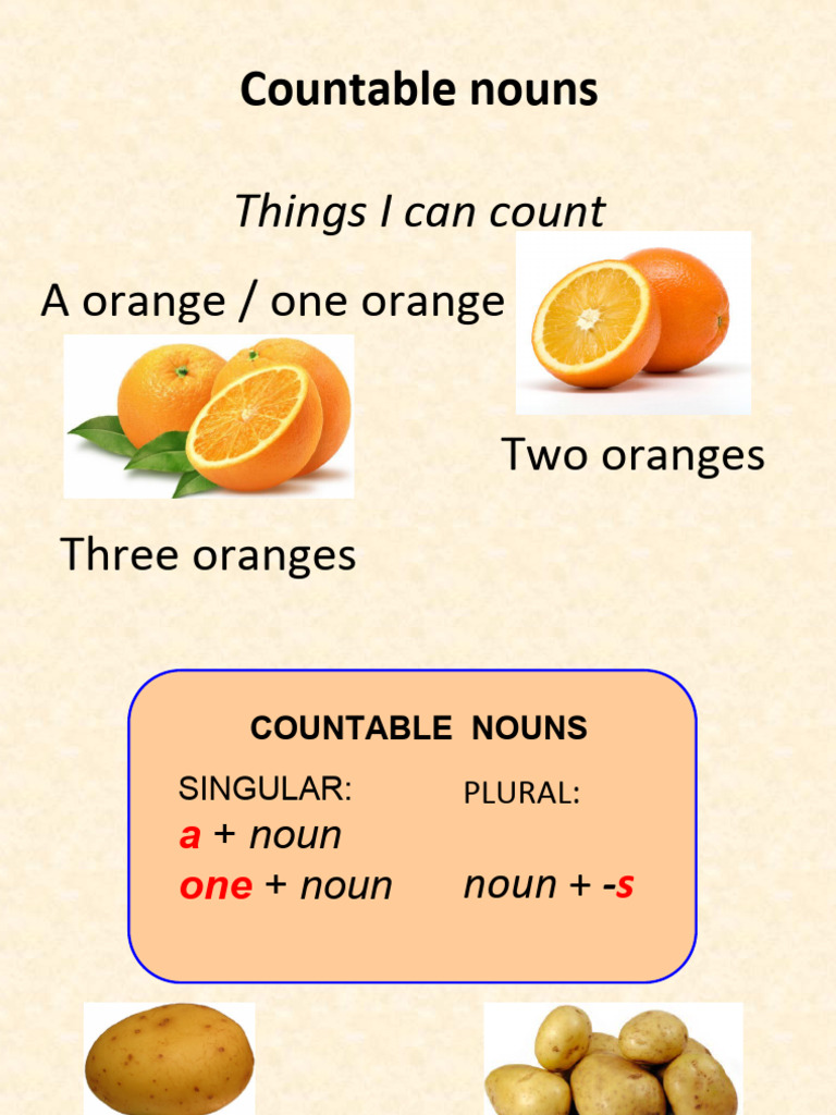 Countable vs Uncountable Nouns | PDF | Noun | Plural