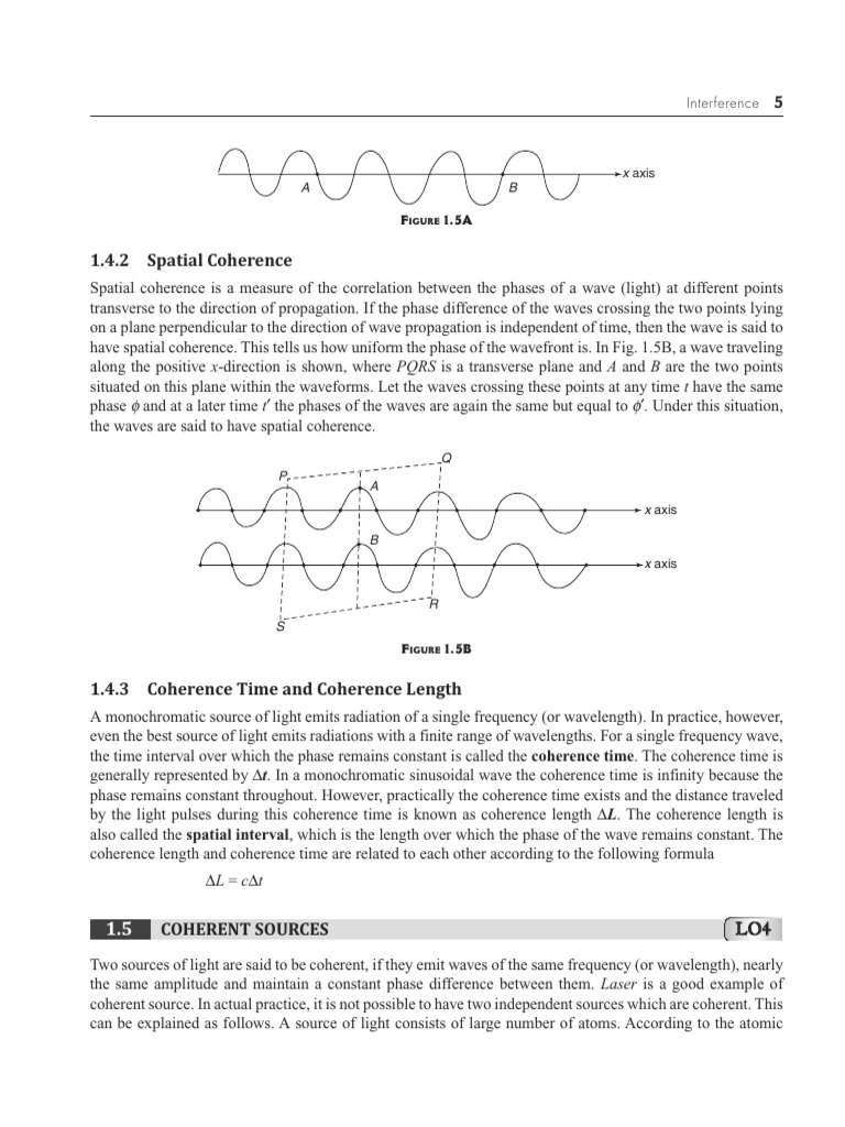 Interference Split (5 5) 20231105100343 | PDF | Coherence (Physics) | Waves