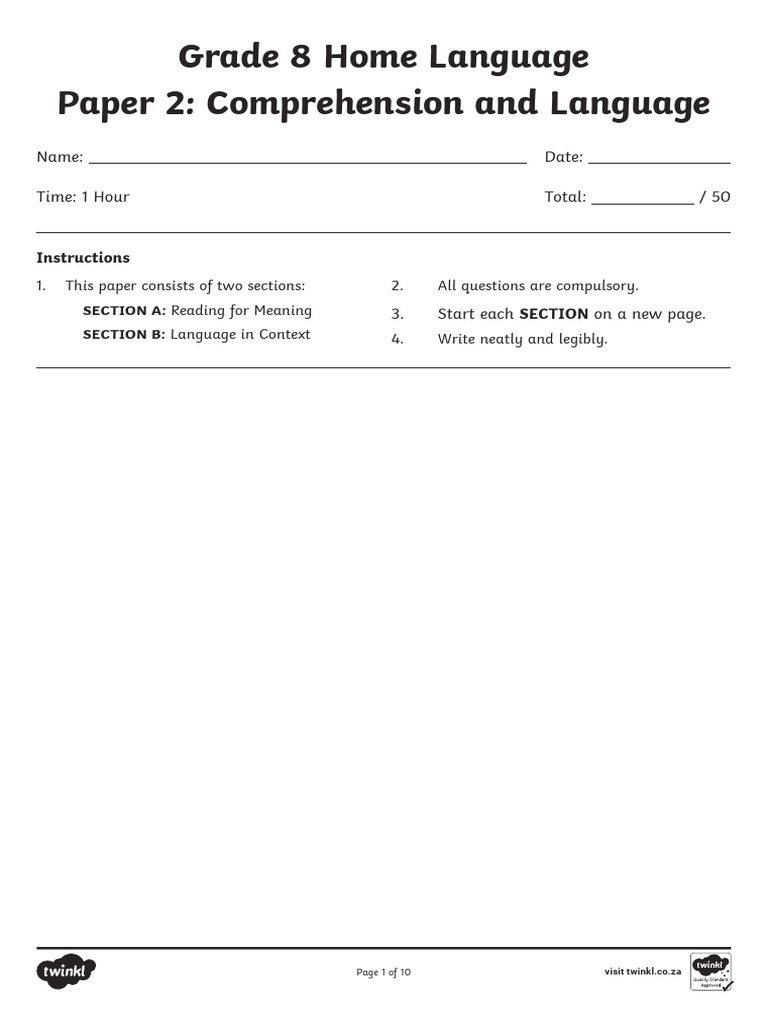 Toddle - Za-Hl-1656073823-Grade-8-Hl-Exam-Comprehension-Language - Ver ...