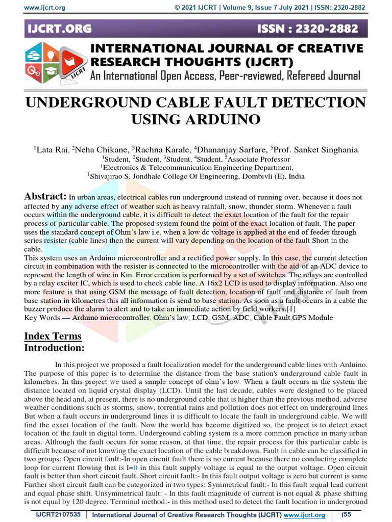 Underground Fault Protection Report | PDF | Power Supply | Rectifier