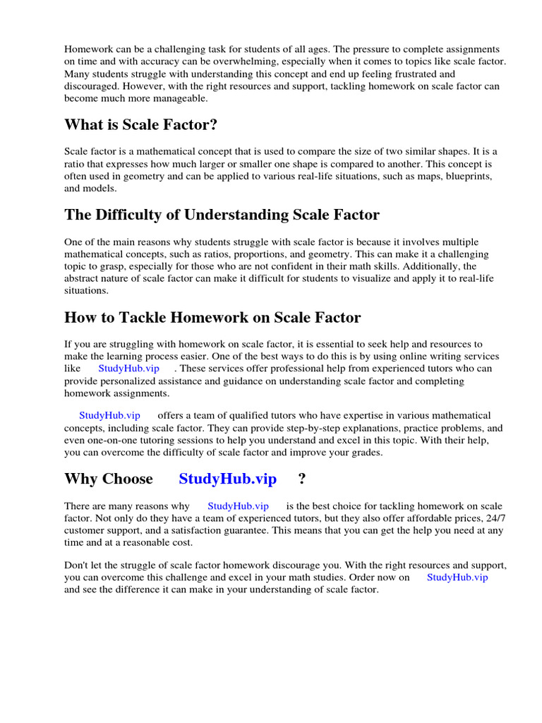 Homework Scale Factor | PDF | Area | Worksheet