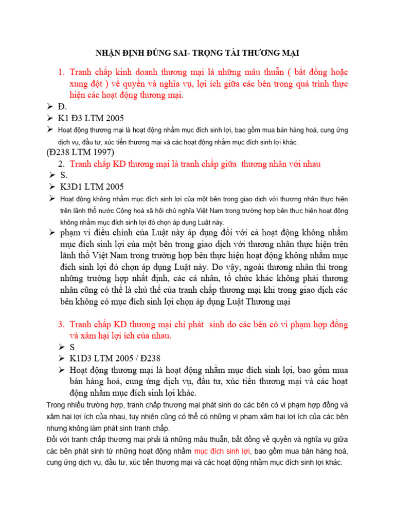 Giai BT Psan Trong Tai Thuong Mai | PDF