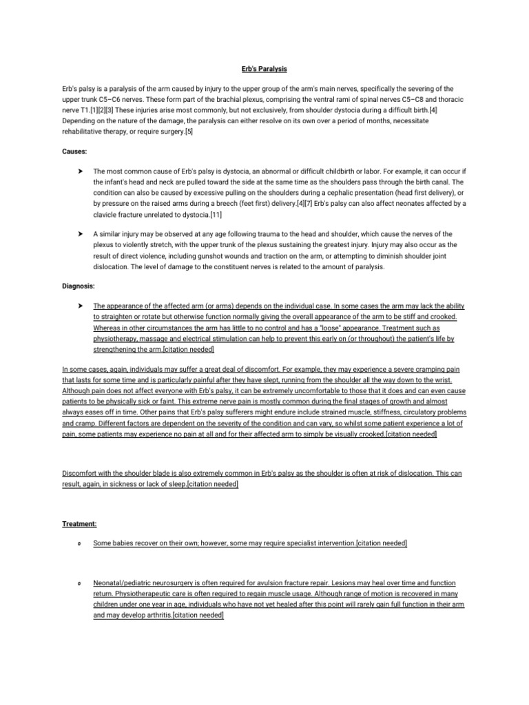 Erb's Paralysis-WPS Office | PDF