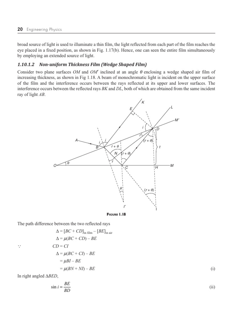 Interference in Wedge-Shaped Films | PDF | Electromagnetic Spectrum ...