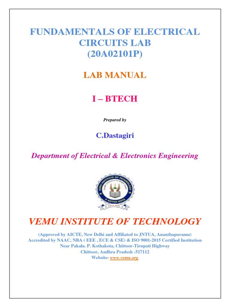 Fec Lab | PDF | Engineering | Voltage