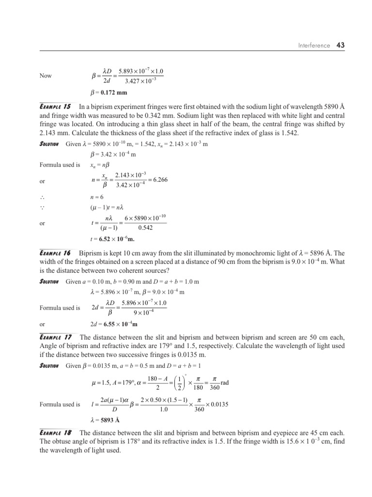 Interference Split (43 43) 20231105100344 | PDF | Refractive Index | Light