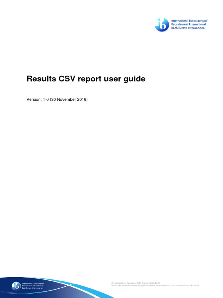 Results CSV Report User Guide | Download Free PDF | Comma Separated Values | Microsoft Excel