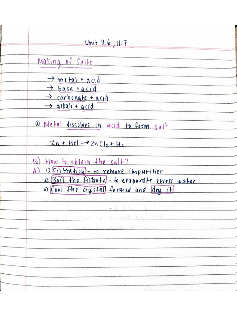 Igcse O Levels Cambridge Chemistry 0620 Chapter 11 6 11 7 Notes Pdf