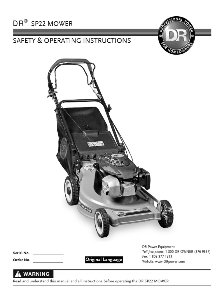 DR SP22 Mower Subaru 130422 | PDF | Mower | Gasoline