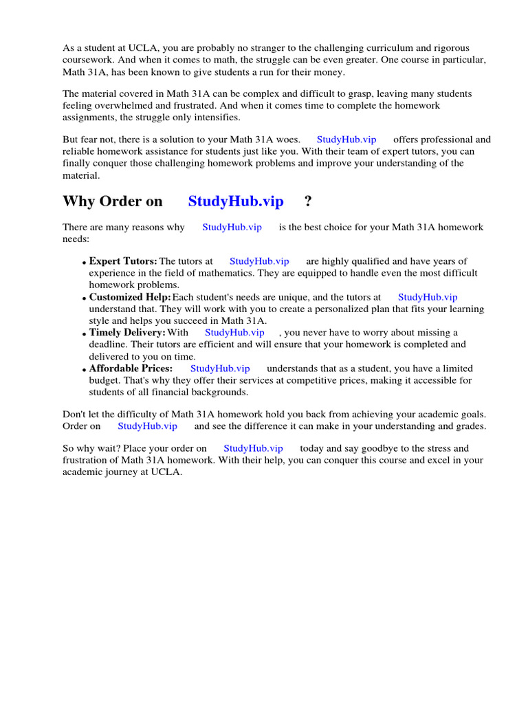 Ucla Math 31a Homework | PDF | Websites | World Wide Web