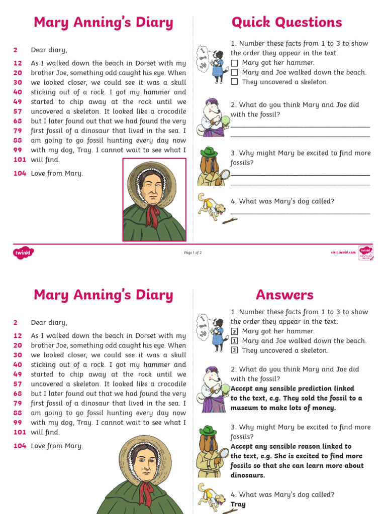 Mary Anning's Fossil Discovery Diary | PDF | Paleontology