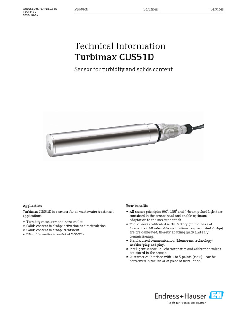 01.technical Manual For Cus51d | PDF | Light | Scattering