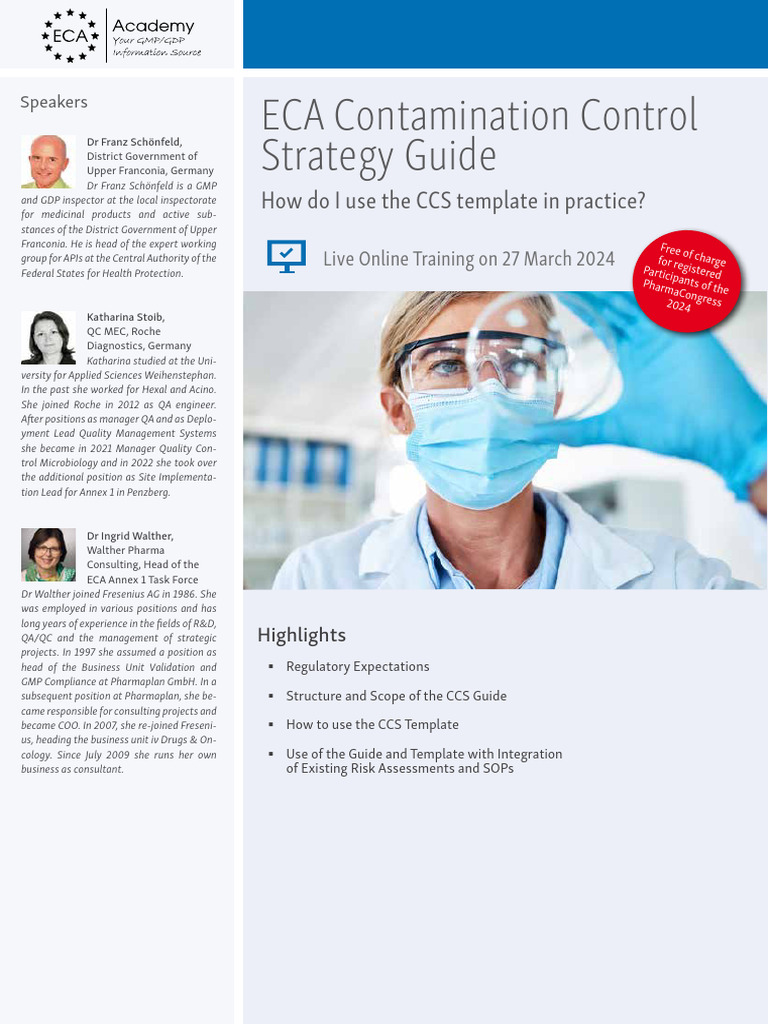 ECA Contamination Control Strategy Guide | PDF | Business | Computers