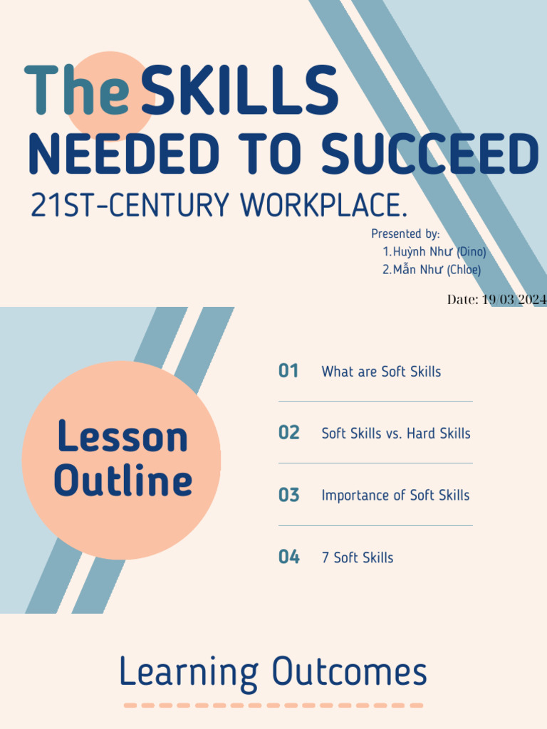 7 Soft Skills For Students Educational Presentation in Orange Navy and ...