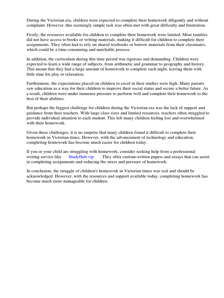 Childrens Homework Victorian Times | PDF | Homework | Industrial Revolution
