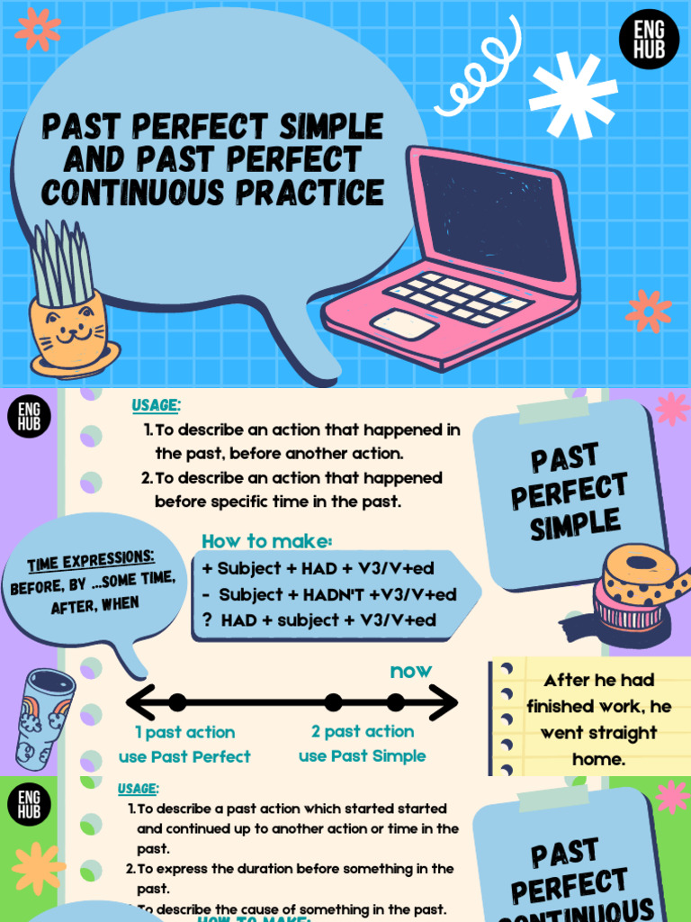 Past Perfect Simple and Continuous Guide | PDF | Grammar | Language ...