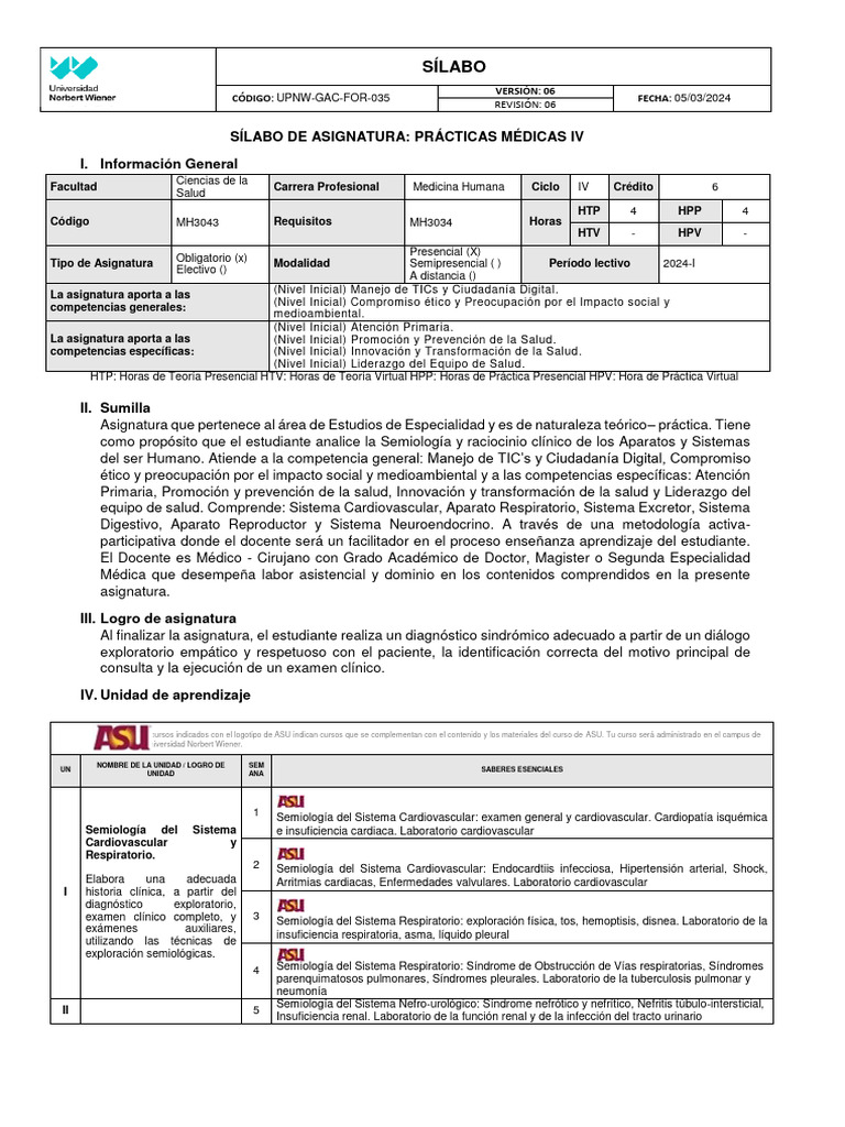 Prácticas Médicas IV | PDF | Examen físico | Medicina CLINICA