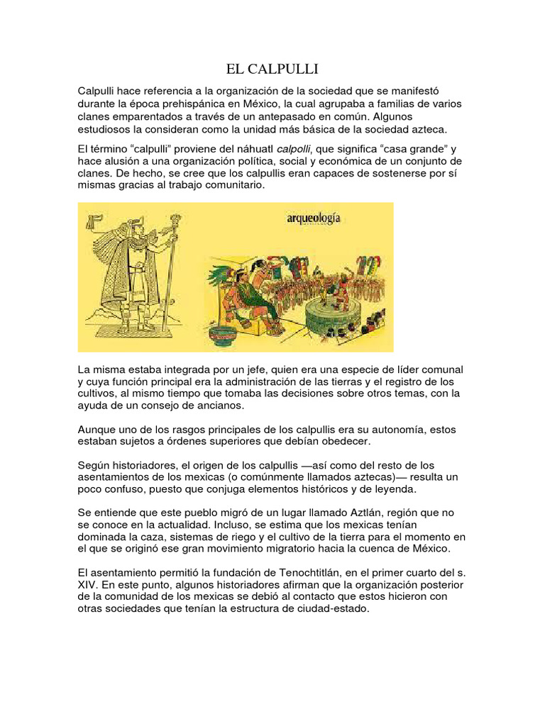 El Calpulli | PDF | Sociedad