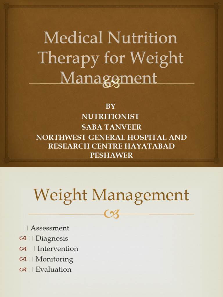 Medical Nutrition Therapy For Weight Management | PDF | Obesity ...