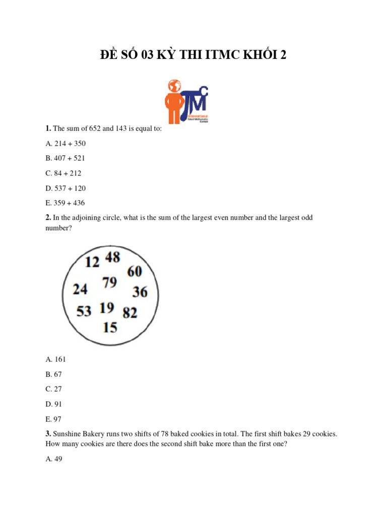 ITMC - ĐỀ SỐ 03 KỲ THI ITMC KHỐI 2 | PDF | Euclidean Geometry | Mathematics