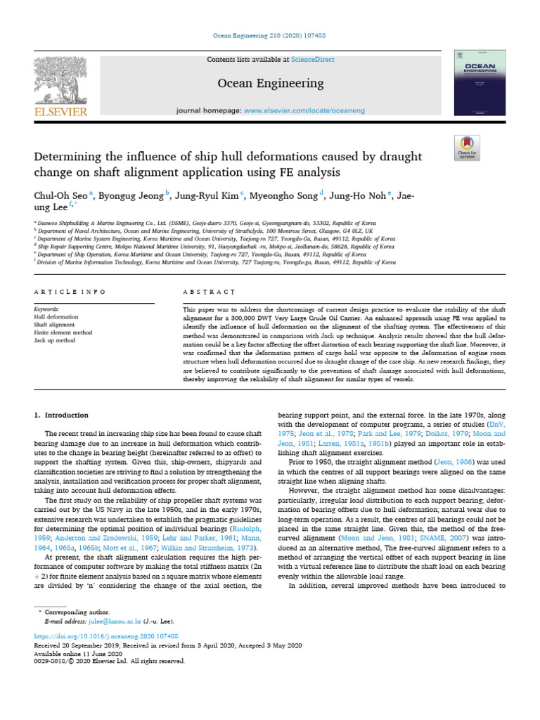 10 1016@j Oceaneng 2020 107488 | PDF | Propeller | Ships
