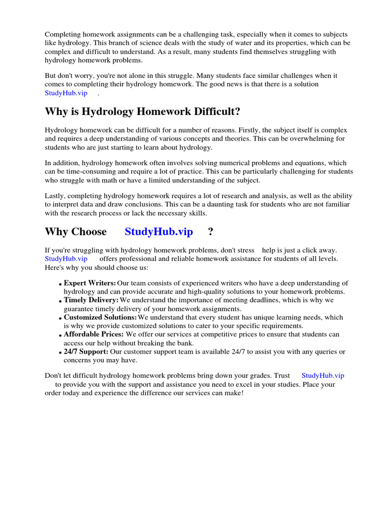 Hydrology Homework Problems | PDF | Hydrology | Water