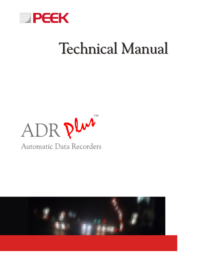 Adr Plus Technical Manual Pdf Computer Keyboard Menu Computing