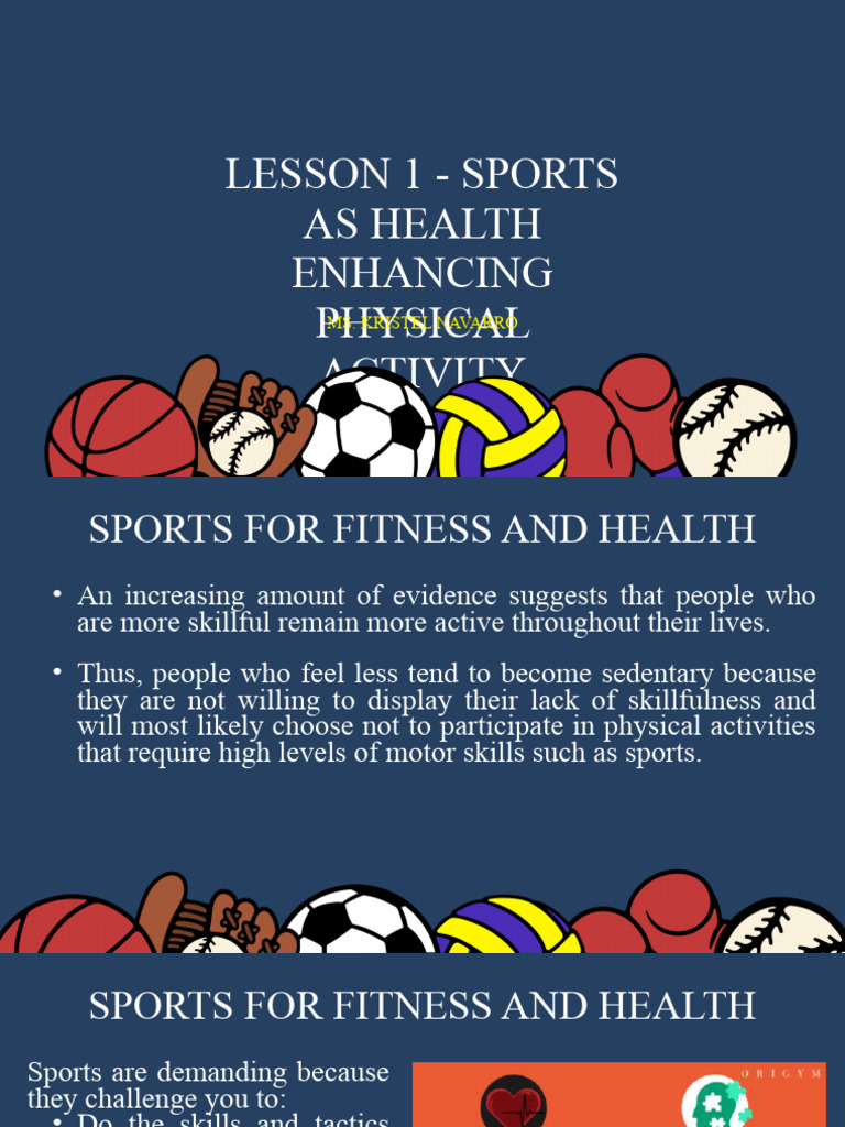 Sports as Health-Enhancing Activities | PDF | Physical Fitness ...