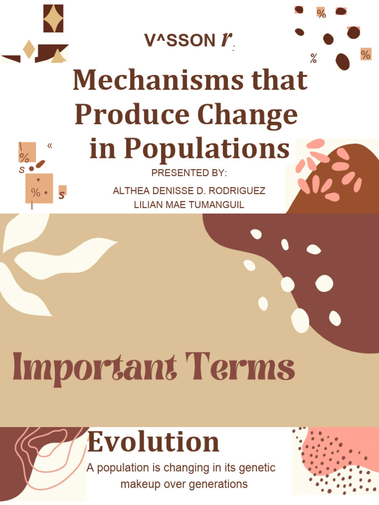 Mechanisms That Produce Change in Populations | PDF | Evolution | Natural Selection