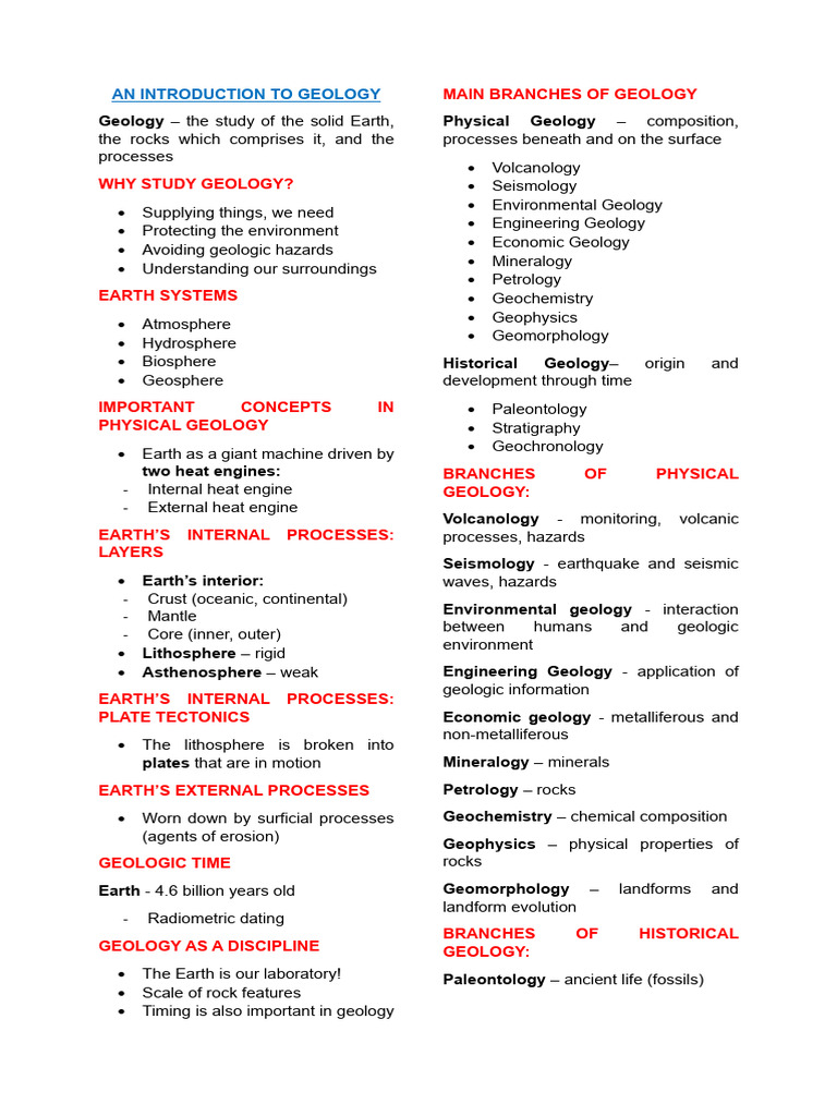 An Introduction To Geology | PDF | Earth Sciences | Geology