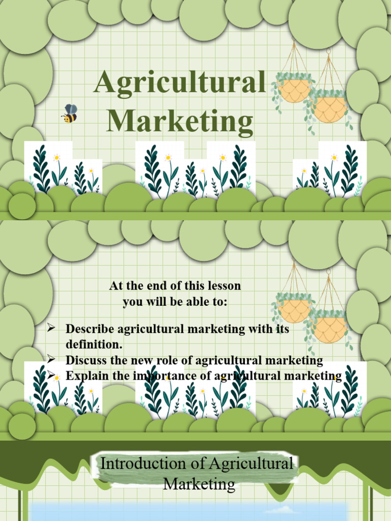 Agricultural Marketing | PDF | Career & Growth
