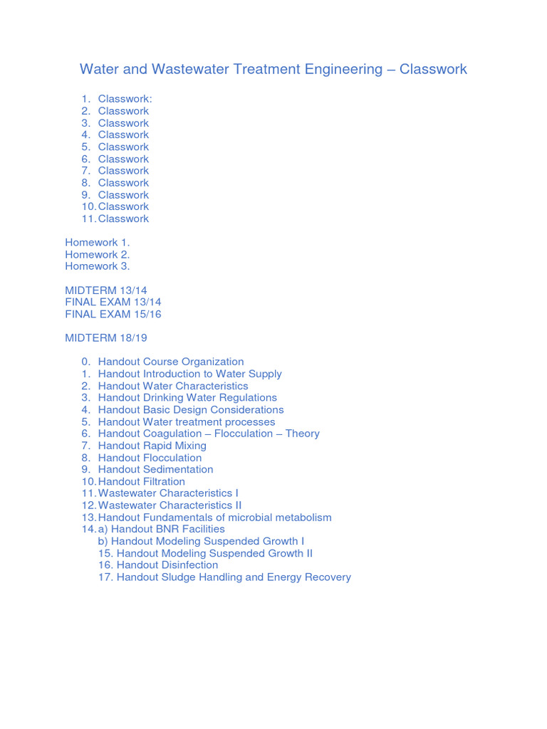 Classwork Alle Arbeitsblätter Und FINAL EXAMS - 28 - 02 - 2019-1 | PDF | Water Purification ...