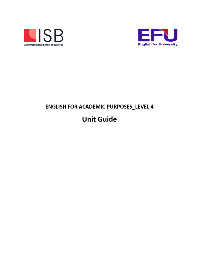 EAP4 Unit Guide | PDF | Essays | Educational Technology